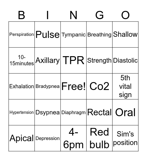 Chapter 10 Module Bingo Card