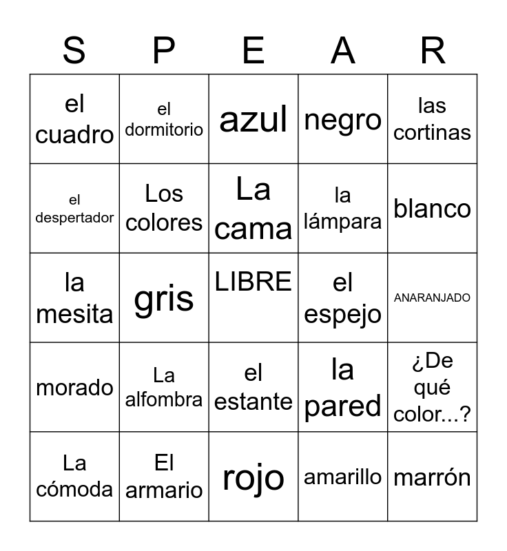 SPANISH UNDYNE THE UNDYING BINGO HECK YEA WOO Bingo Card
