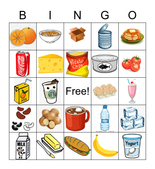 La Comida Set 1B Bingo Card