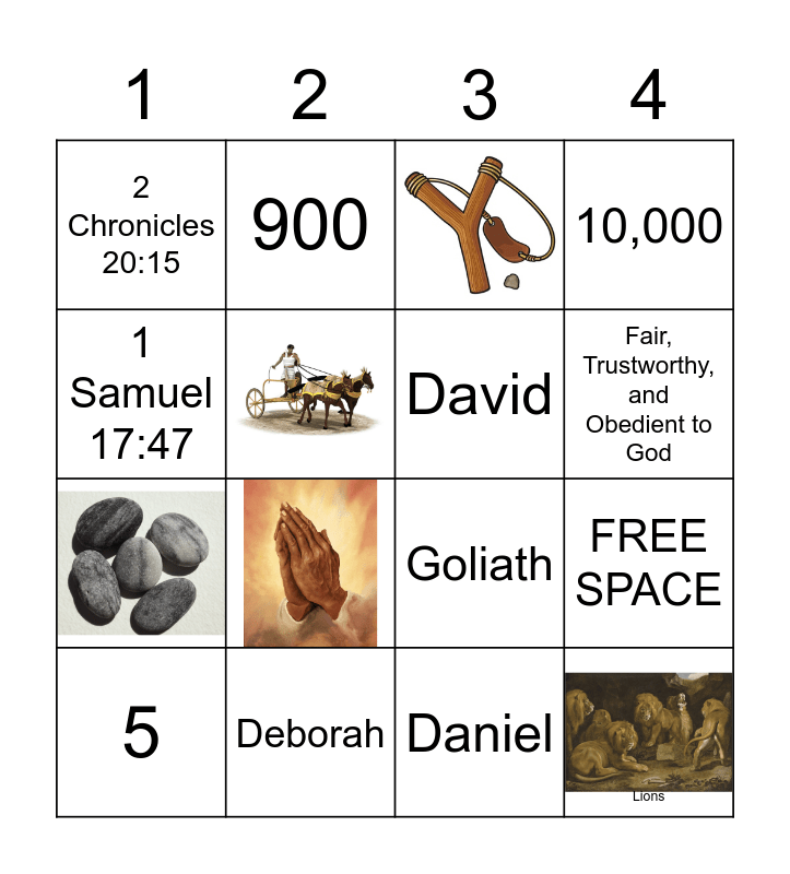 VBS Lessons Bingo Card