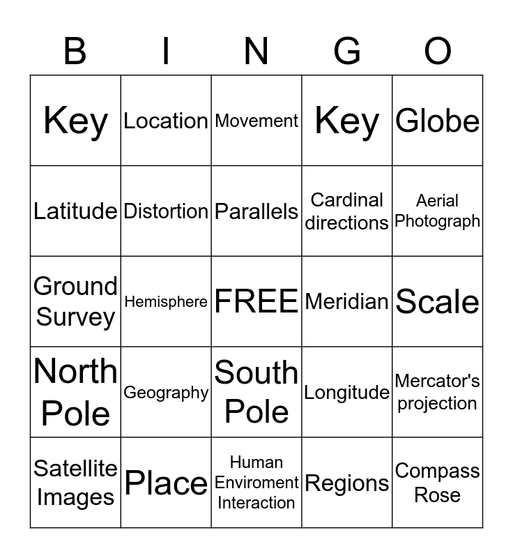 WORLD CULTURES Bingo Card