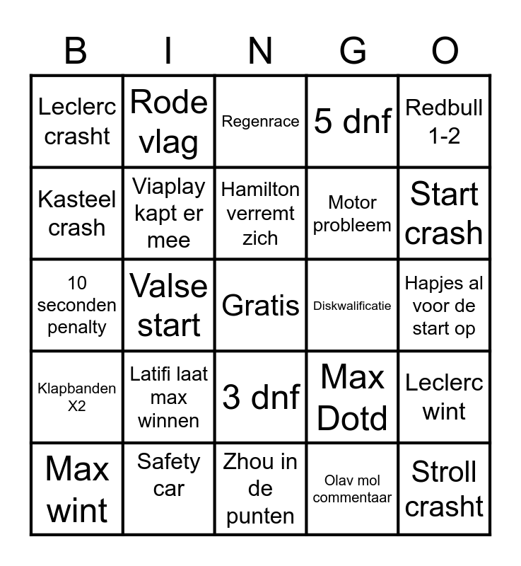 Baku Bingo Card