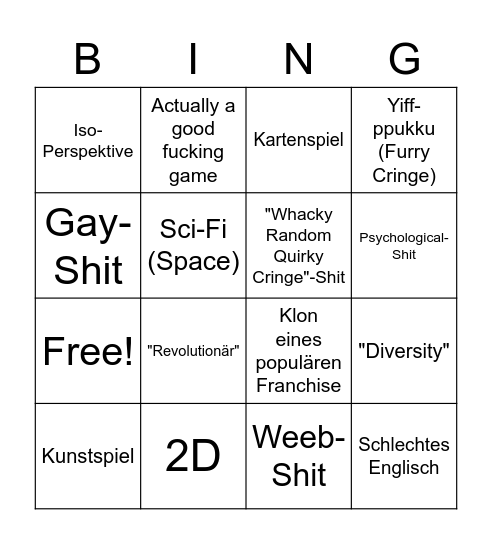 Indie Spiele (Summer Games Fest) Bingo Card