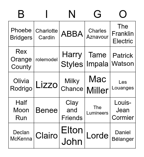 GO WITH THE FLO Bingo Card