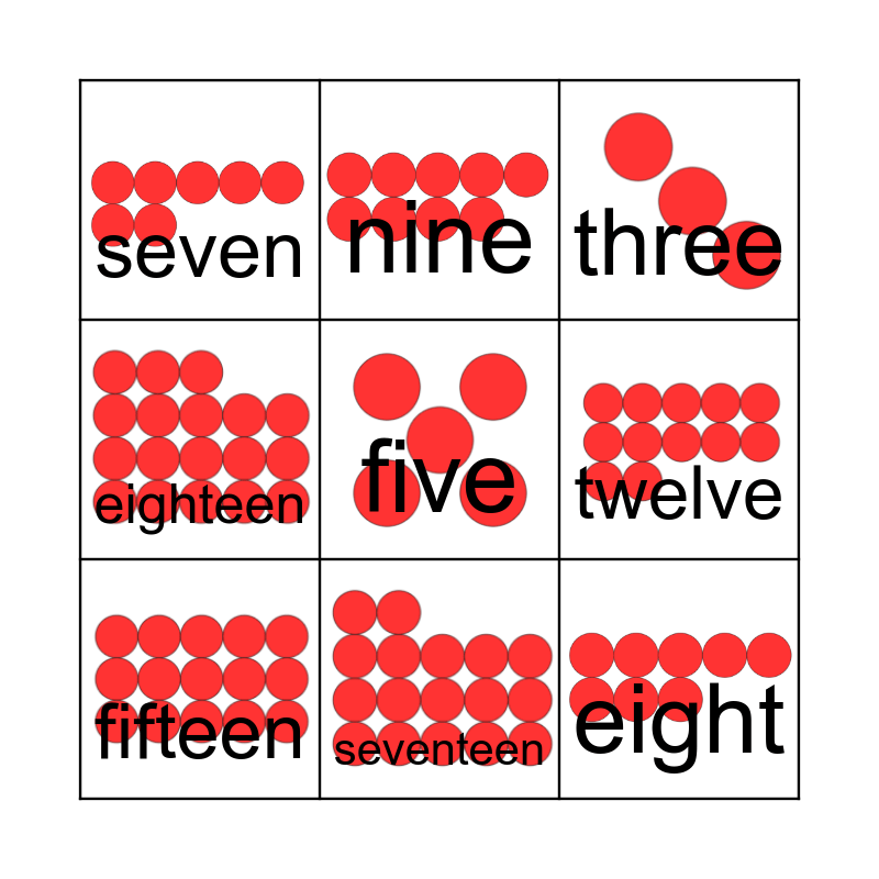 Number Bingo! 1-2-3 Bingo Card