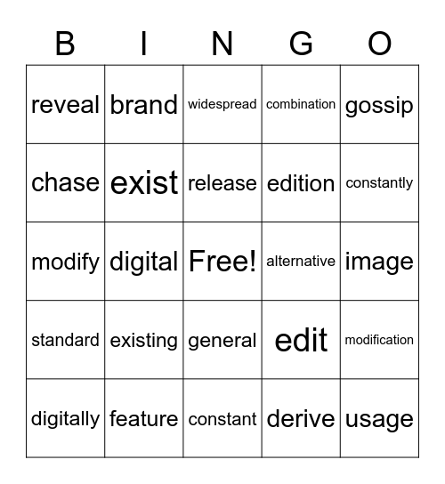 B2 L9 BINGO (2) Bingo Card
