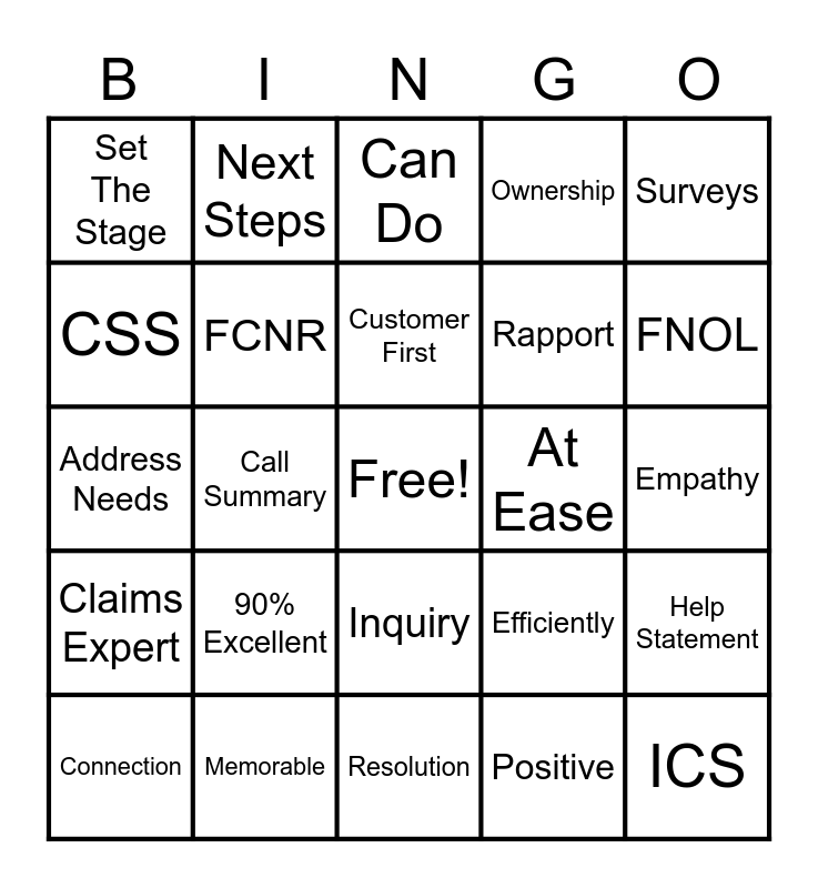 ALL IN ICS MEETING Bingo Card