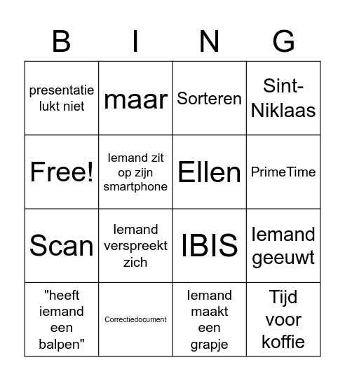 TAL Bingo Card