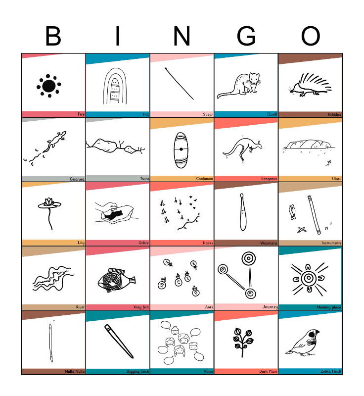 Aboriginal Bingo Card