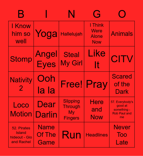 Montenegro 17 Bingo Card