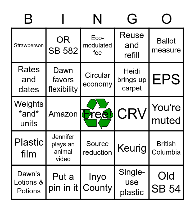 Senate Bill 54 (Allen) - 2022 Bingo Card