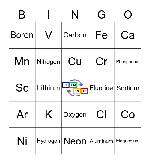 Elements Bingo Card