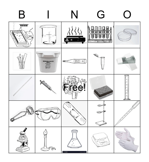 Science Lab Equipment Bingo Card