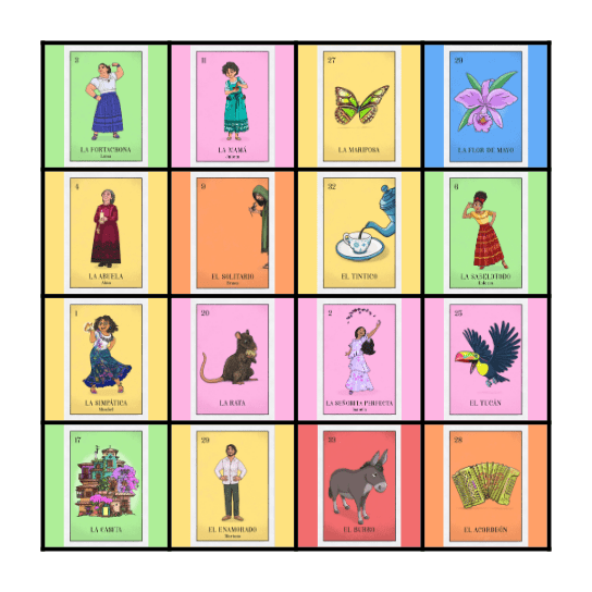 Encanto! Bingo Card