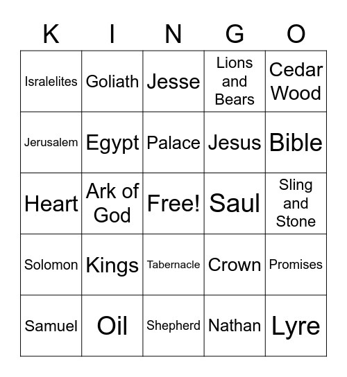 Kingo Bingo Card