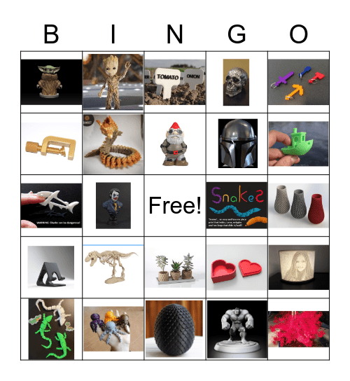3D Print Bingo Card