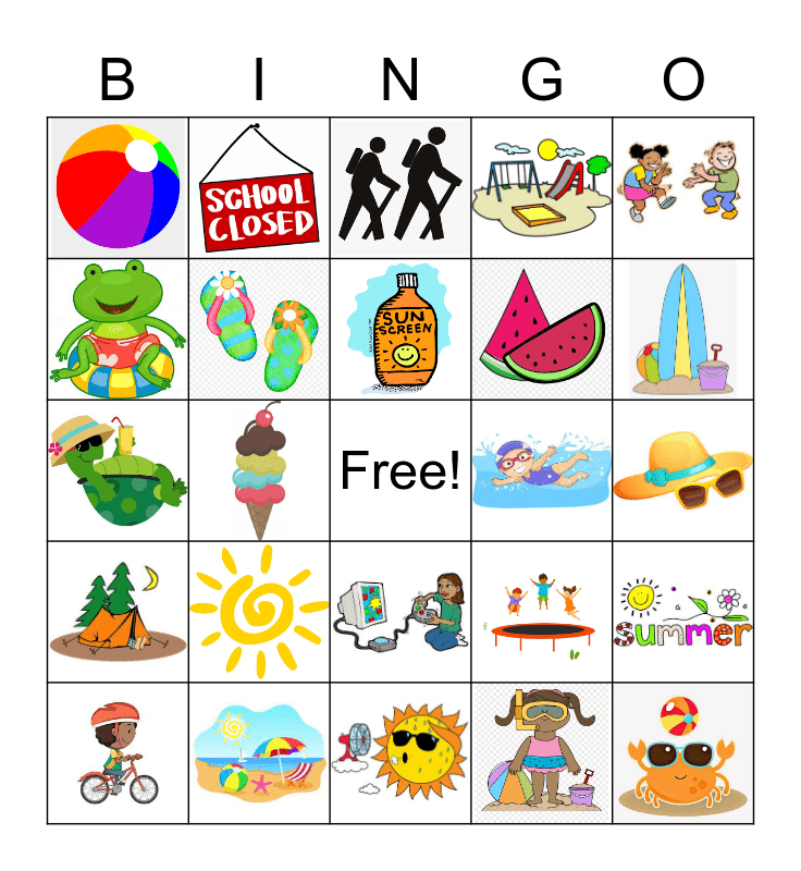 Summer Bingo Card