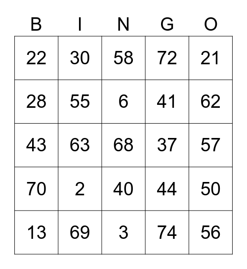 Turtle's Bingo Card (Round 1) Bingo Card