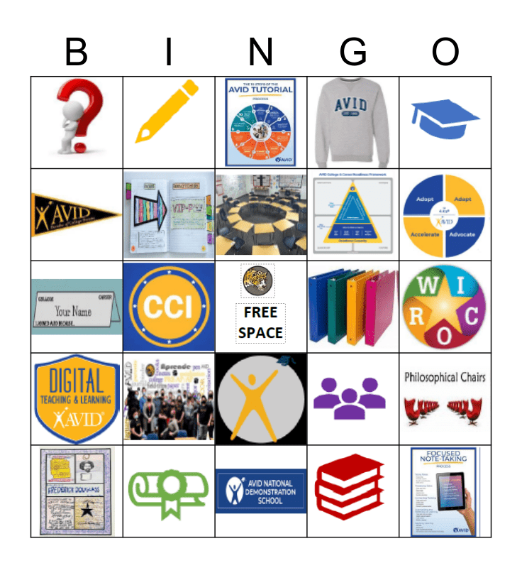 AVID BINGO Card