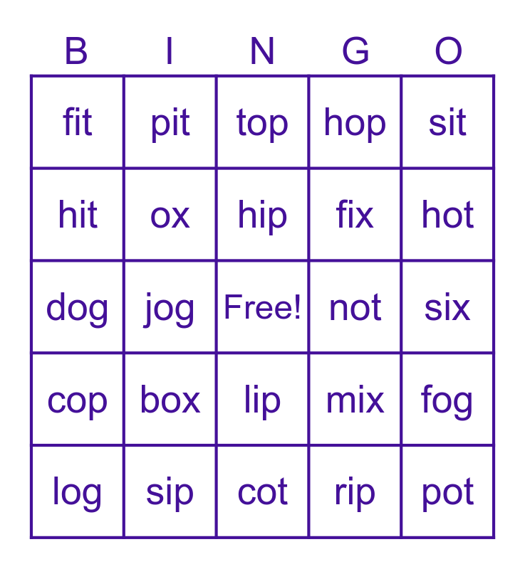 KEY Bingo (Unit 5 & 6) Bingo Card