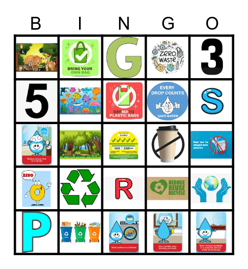 Go Green Bingo Card