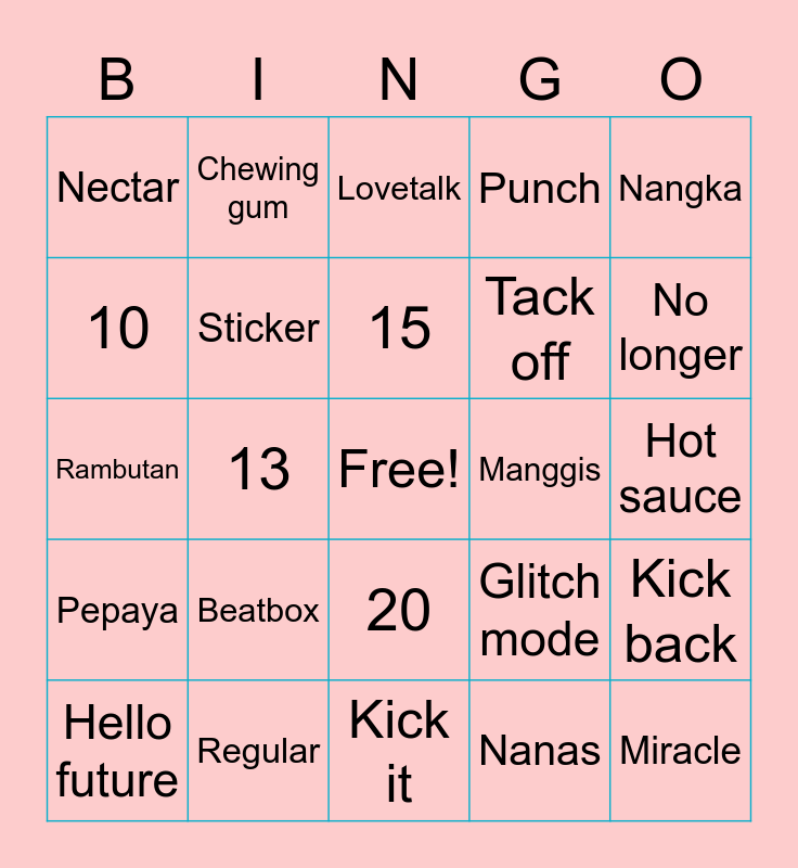Bingo with Jonjeng Bingo Card