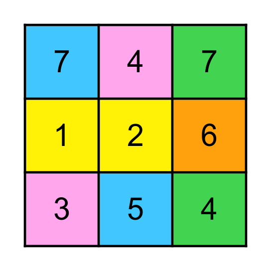 Hemispheric Integration / Working Memory Exercise (Number-Colour) Bingo ...
