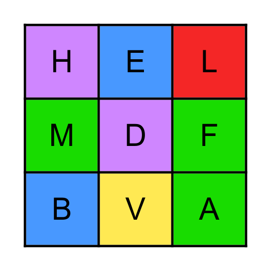 Hemispheric Integration / Working Memory Exercise (Letter-Colour) Bingo ...