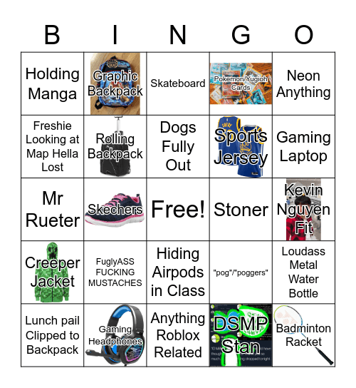 First Day of School Bingo Sheet Bingo Card