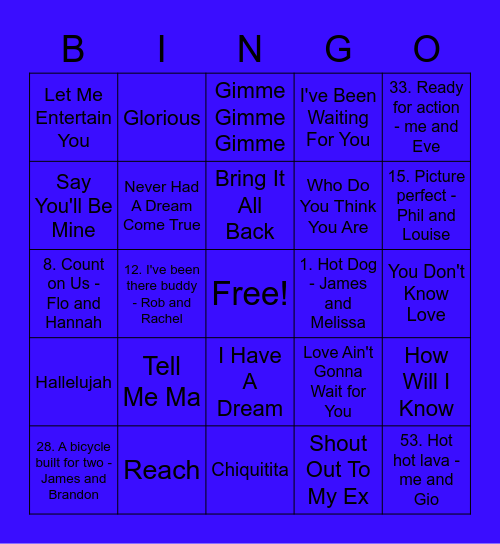 Dark Blue - De'Graft Bingo Card