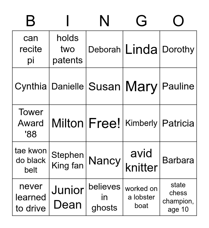 TOP SECRET BINGO Card