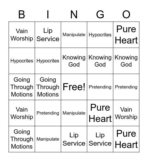 Team 3 Transformation Bingo Card