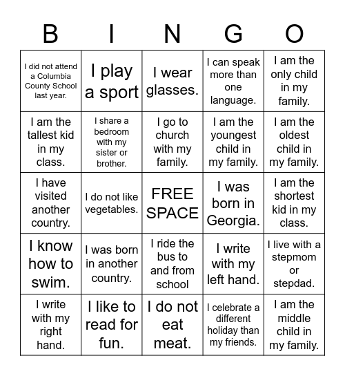 Diversity Bingo Card Diversity Bingo Card