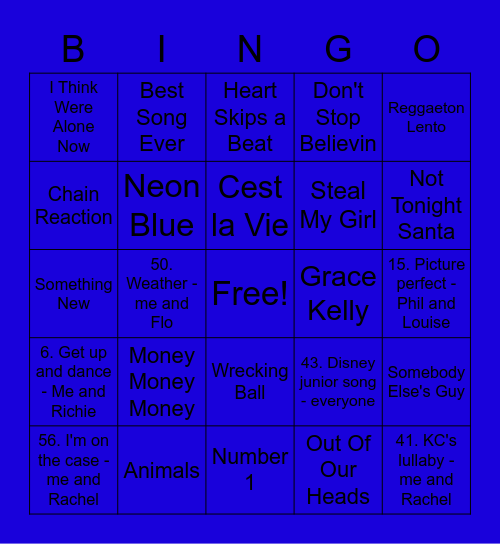 Dark Blue - Katy Bingo Card