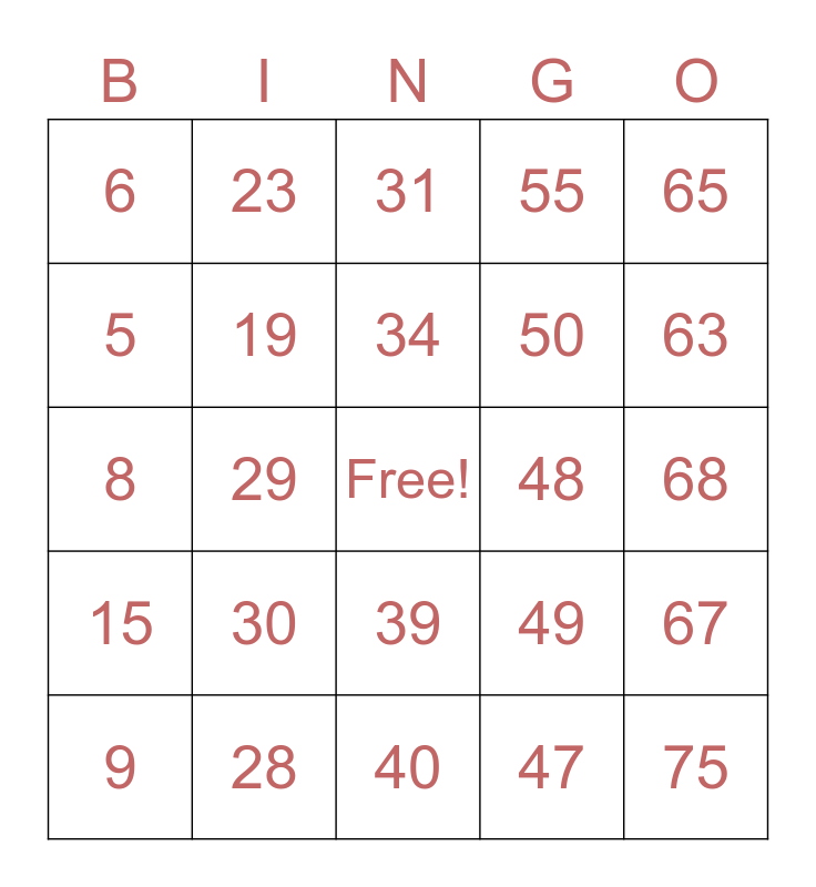 DIVAS - BINGO Card