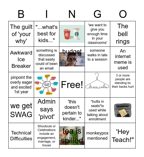 22-23 Professional Development Bingo Card