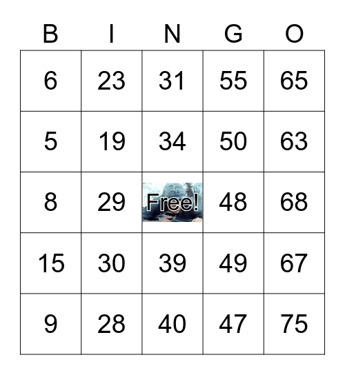 Full Metal Bingo Card