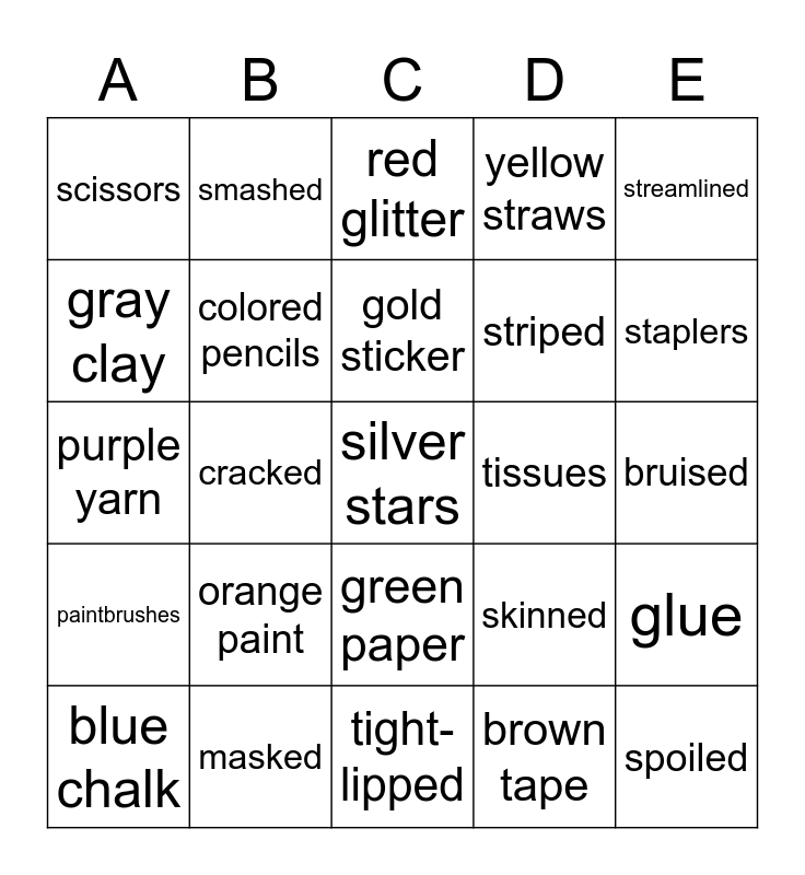 Tic-Tac-Toe Bingo Card