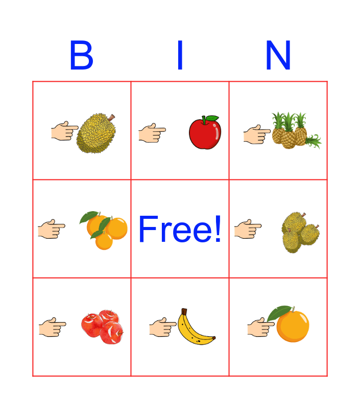 Demonstrative pronouns Bingo Card