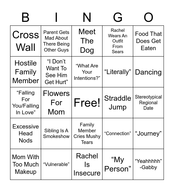 Bring Baby Back Home Bingo Card