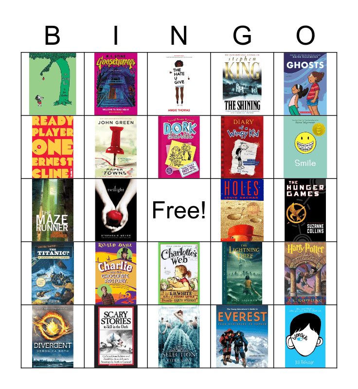 Favorite books Bingo Card