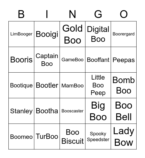 Irri Round 2 (Boos) Bingo Card