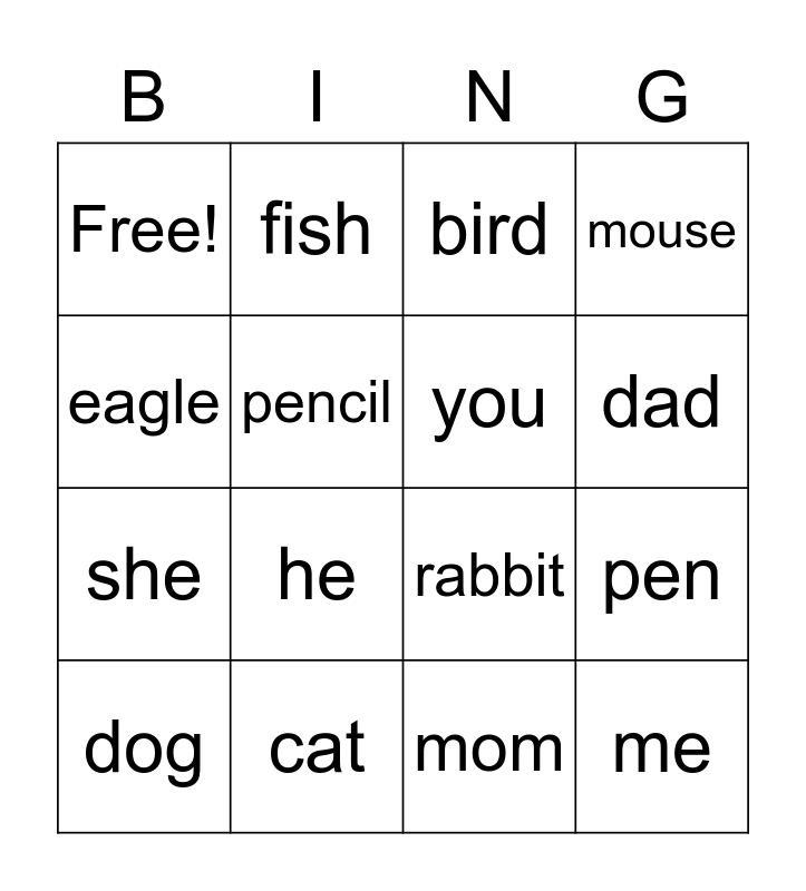 四辛 Bingo Card