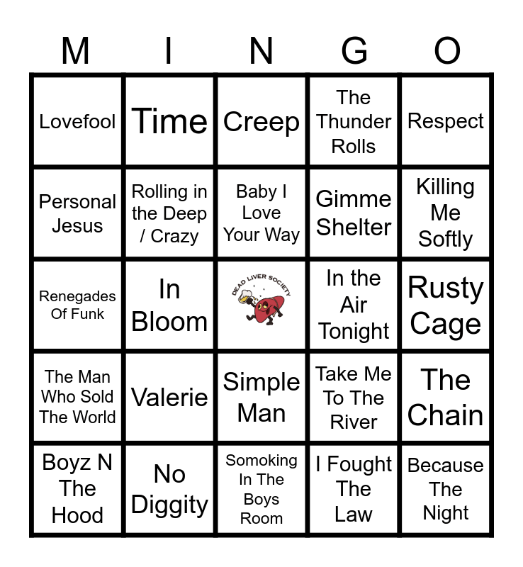 Covers!! Bingo Card