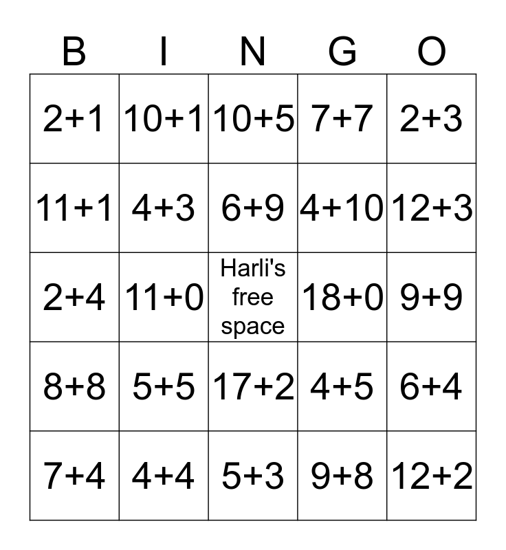 Harli Rappaport's Bingo Adventure Bingo Card