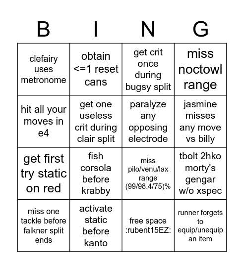 Billy Barrier Blitz Bingo Board Bingo Card