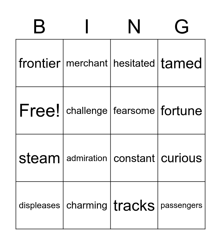 Unit 1 Fairy Tales and Tall Tales Bingo Card