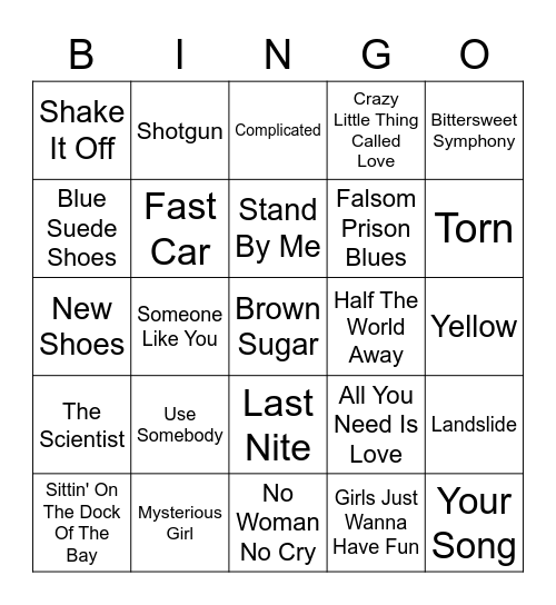 Round One Bingo Card