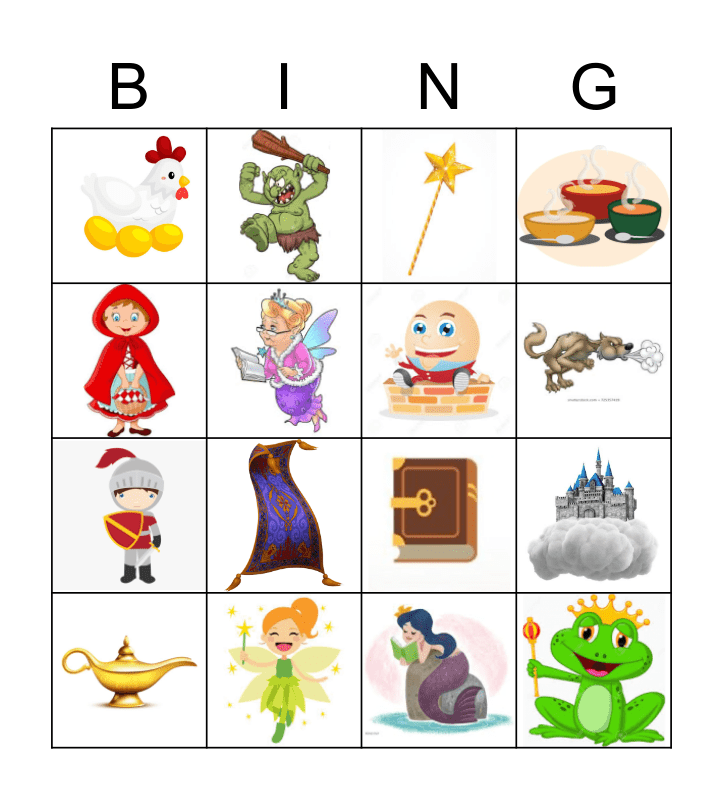 FAIRYTALE BINGO Card