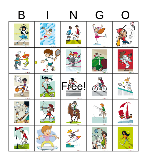 Sports and Activities Bingo Card